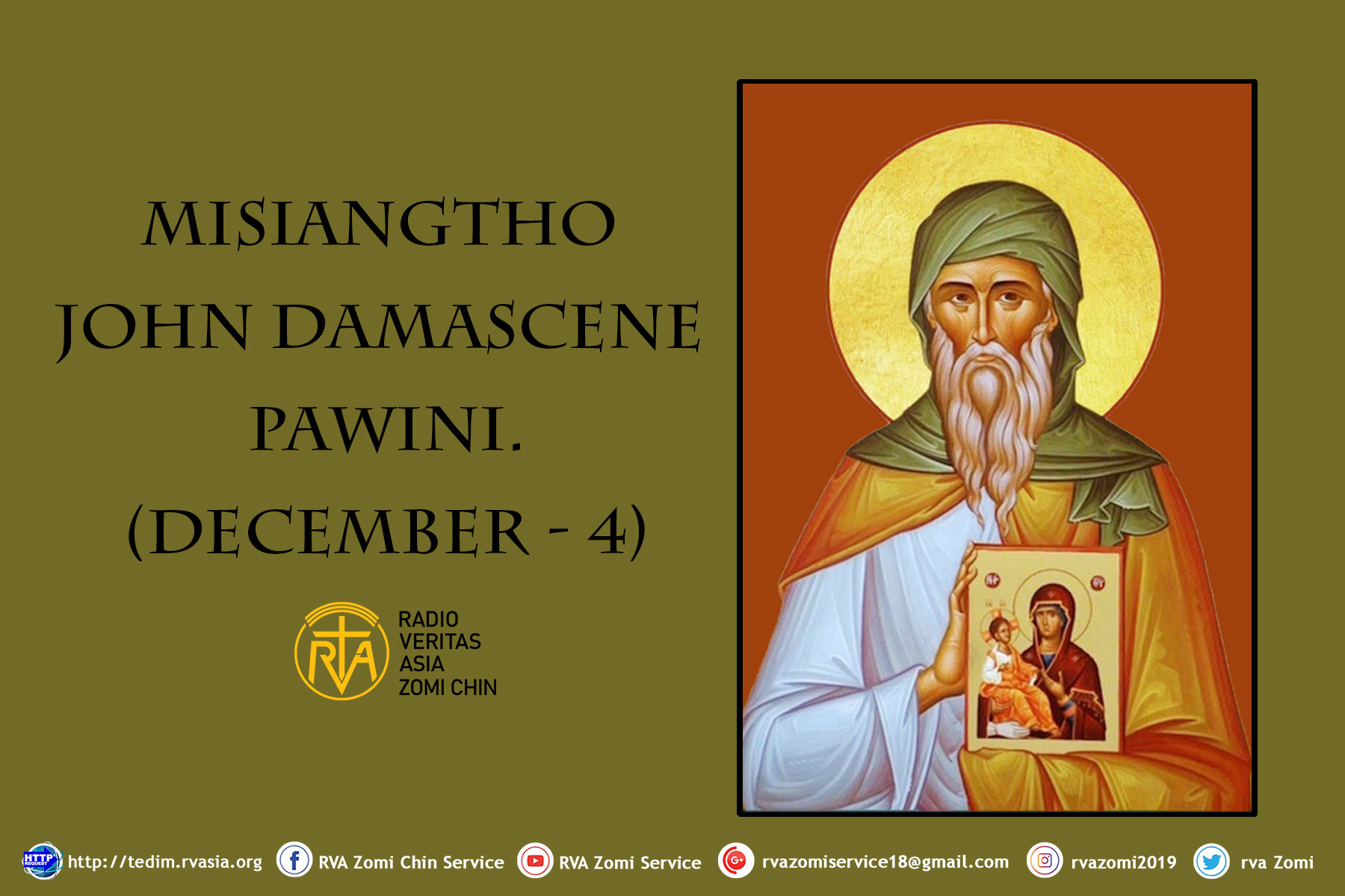 Misiangtho John Damascene Pawini. (December – 4) - rvatedimchin.org
